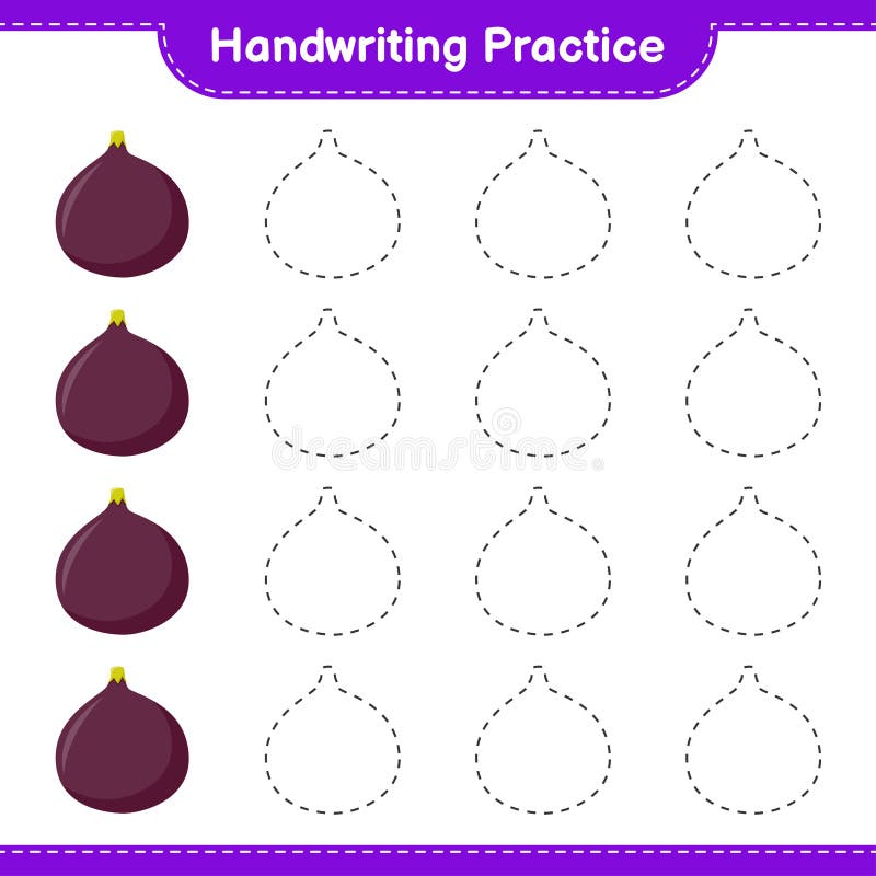 Handwriting Practice. Tracing Lines of Fig. Educational Children Game ...