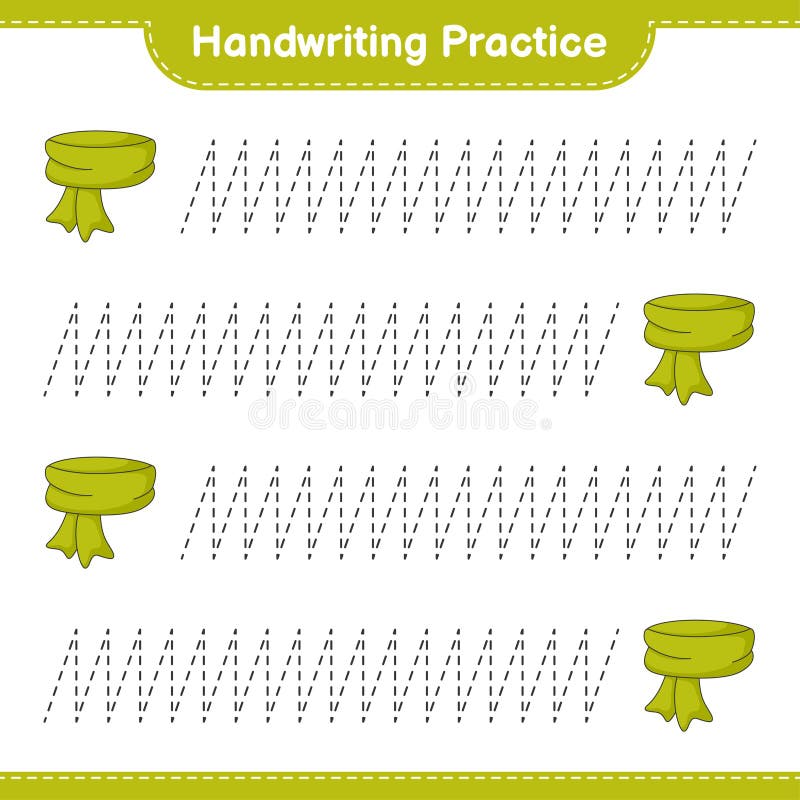Handwriting Practice. Tracing Lines of Scarf Stock Vector ...