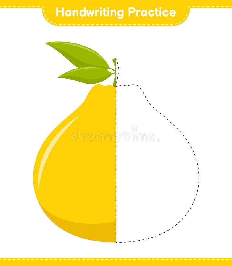 Handwriting Practice. Tracing Lines of Strawberry. Educational Children ...