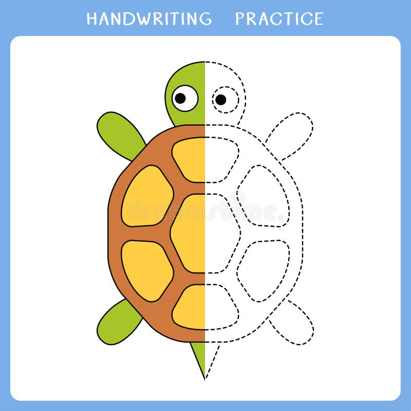 Handwriting practice sheet stock vector. Illustration of collection ...