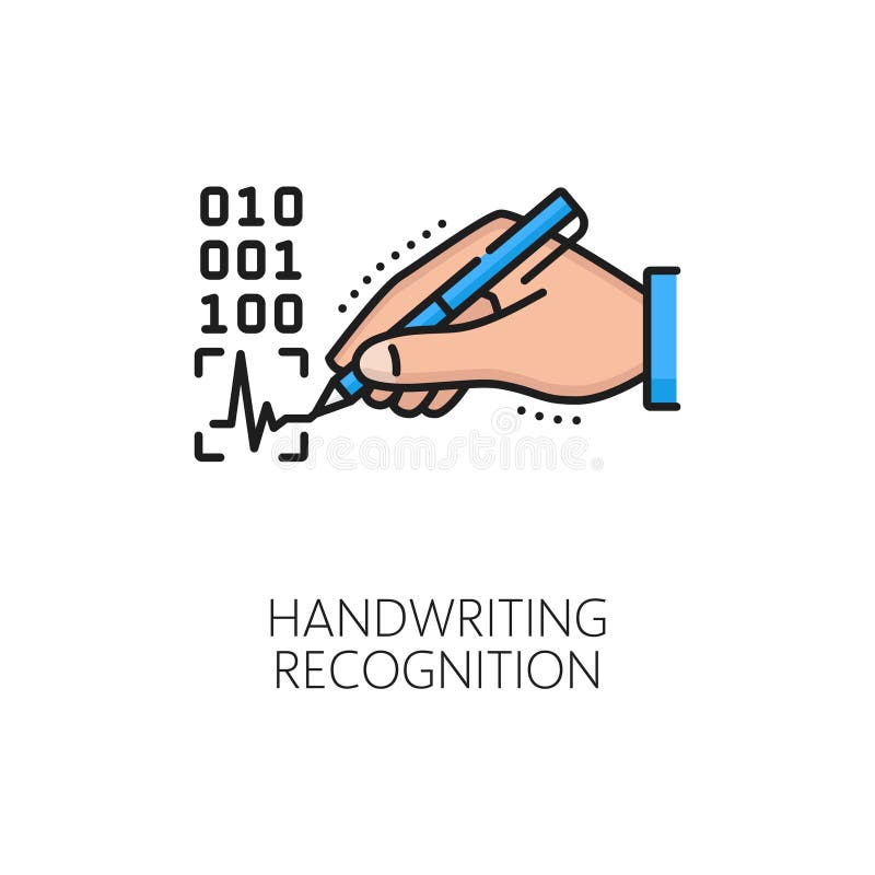 Handwriting Recognition, Biometric Identification Stock Vector ...