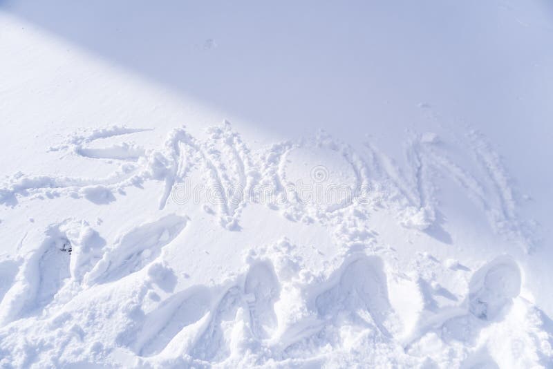 Snow text stock image. Image of flake, handwriting, field - 21113949