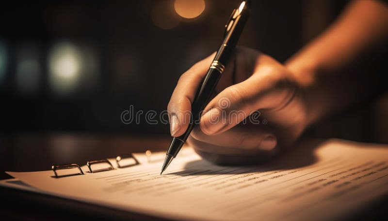 Handwriting Success on Paper, Close Up and Selective Focus Generated by ...