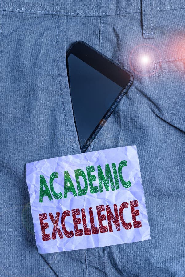 Handwriting Text Academic Excellence. Concept Meaning Achieving High ...