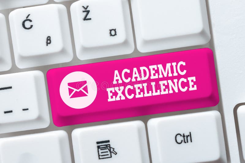 Handwriting Text Academic Excellence. Business Showcase Achieving High ...