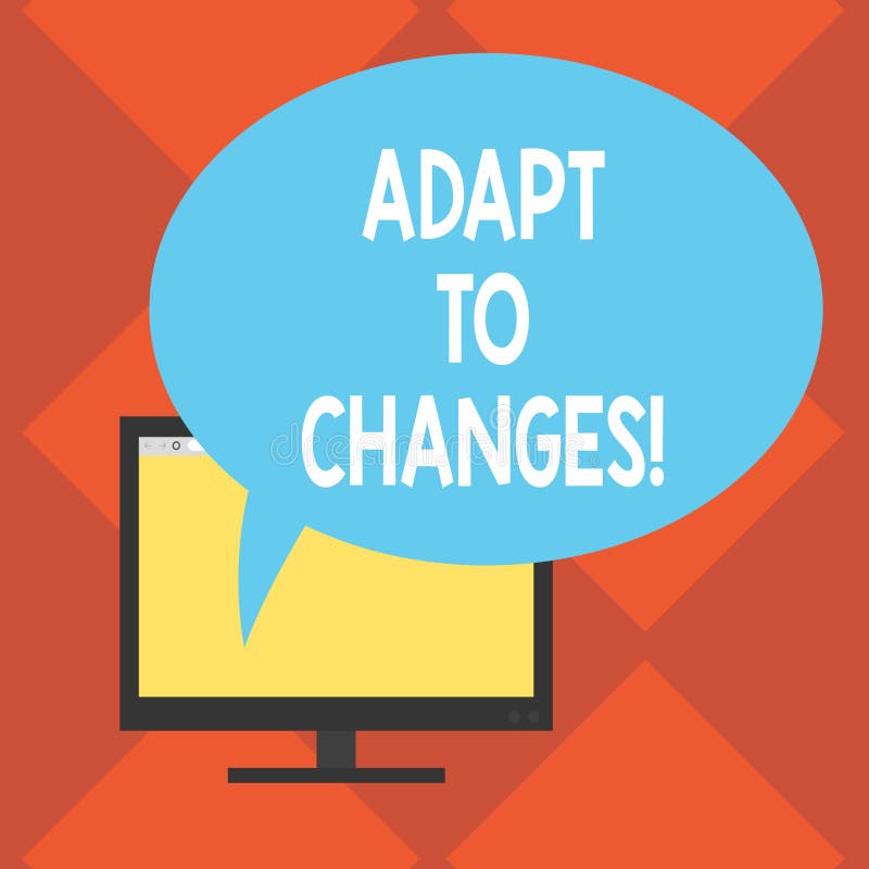 Handwriting Text Adapt To Changes. Concept Meaning Change Your Ideas or ...