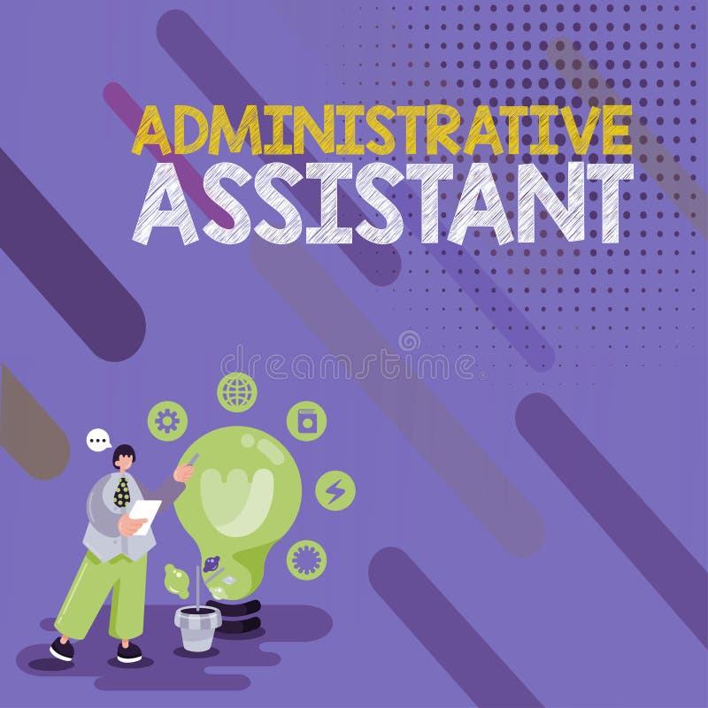 Conceptual Display Administrative Assistant. Business Idea ...