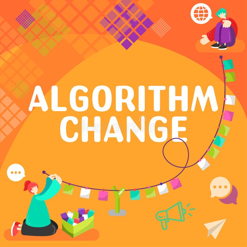 Text Showing Inspiration Algorithm Change. Business Idea Change in ...