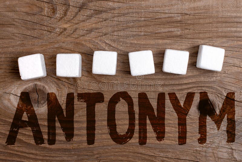 Text Caption Presenting Antonym. Concept Meaning Word or Phrase Whose ...