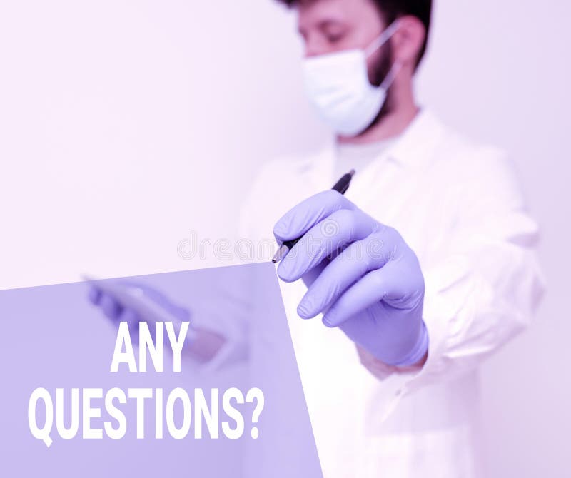 Handwriting Text Any Questions Question. Word for Asking for Inquiry ...