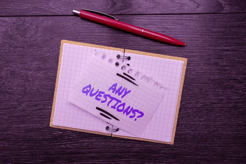 Text Showing Inspiration Any Questions Question. Conceptual Photo ...