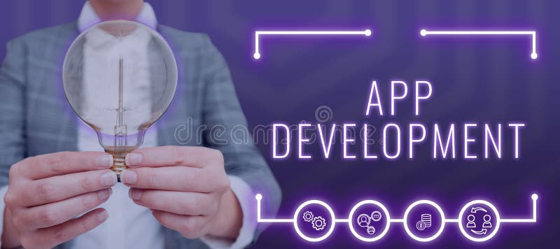 Handwriting Text App Development Concept Meaning Gathering Of Showing