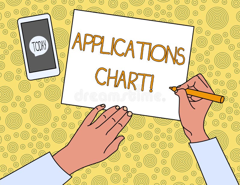 Handwriting Text Applications Chart. Concept Meaning Graph Used To ...