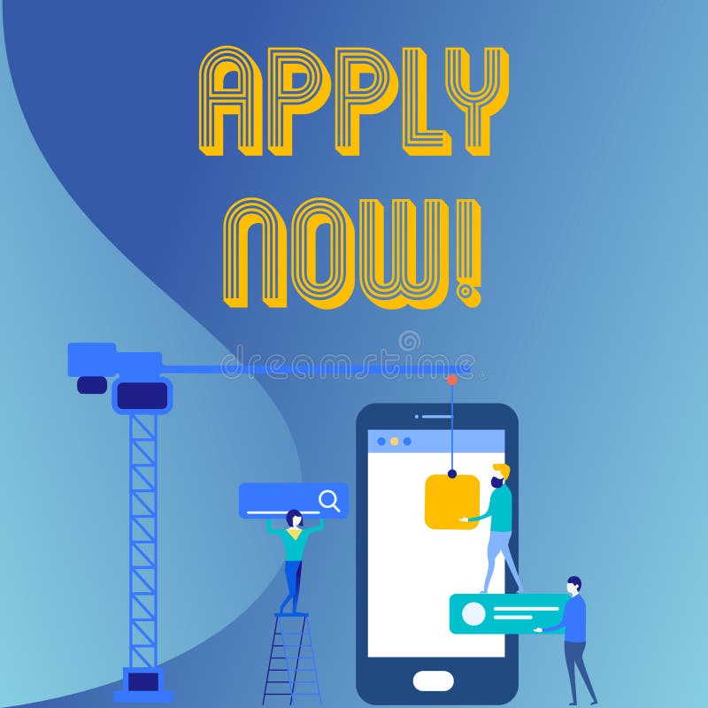 Handwriting Text Apply Now. Concept Meaning Request Something ...