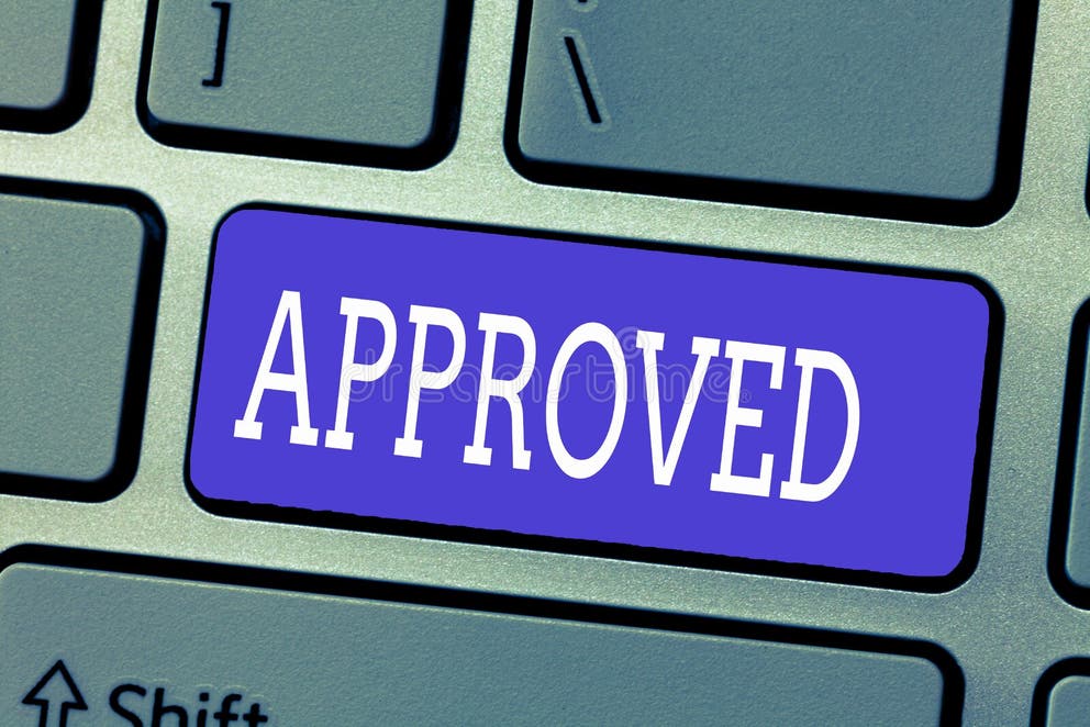 Handwriting Text Approved. Concept Meaning Approval Permission To Do ...