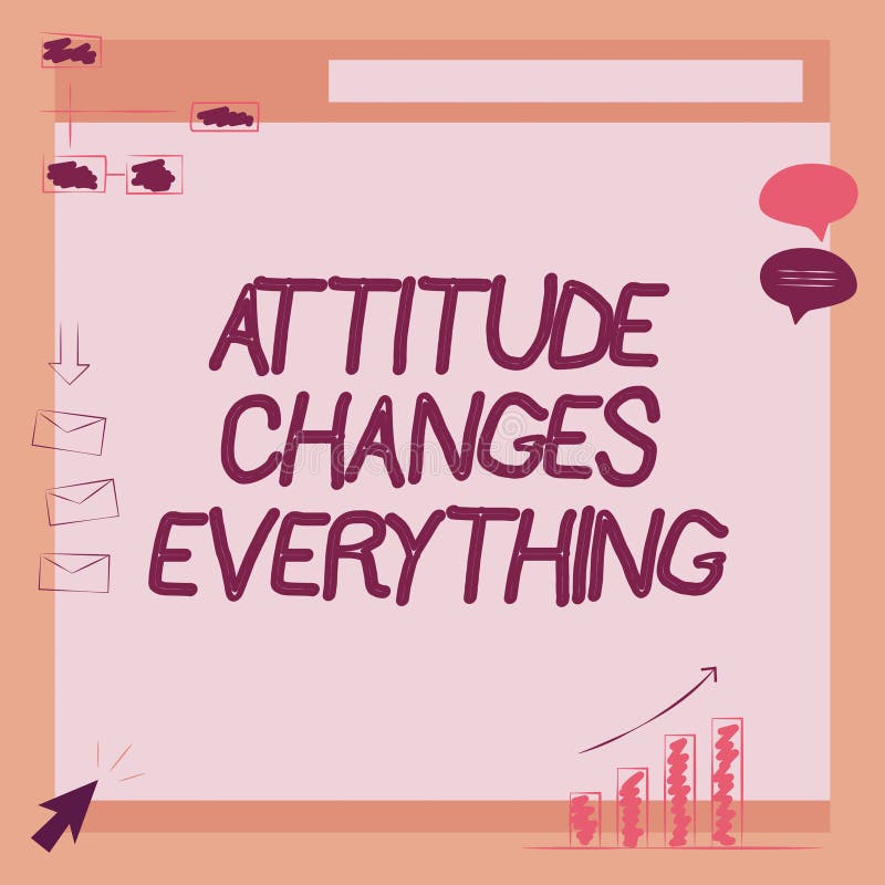 Handwriting Text Attitude Changes Everything. Business Concept Positive ...