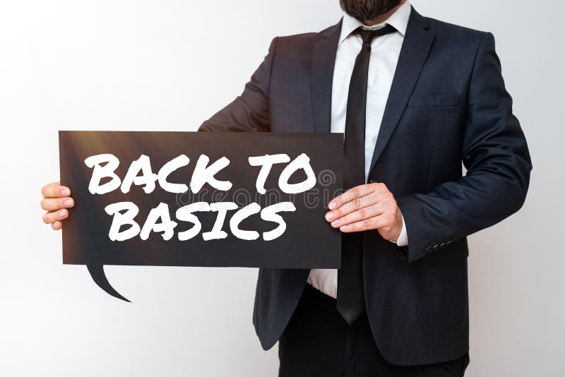 Sign Displaying Back To Basics. Business Showcase Return Simple Things ...