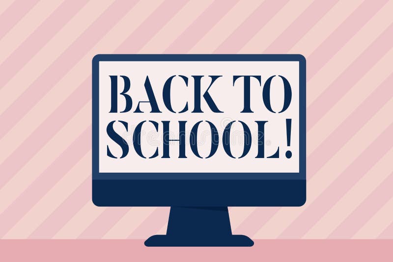 Handwriting Text Back To School. Concept Meaning Return To Class First ...