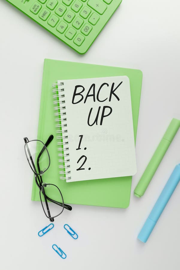 Handwriting Text Back Up. Internet Concept Saving Important Data into ...