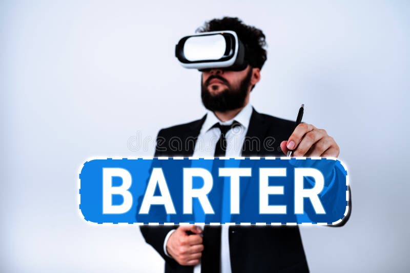 Handwriting Text Barter. Business Idea Trade by Exchanging One ...