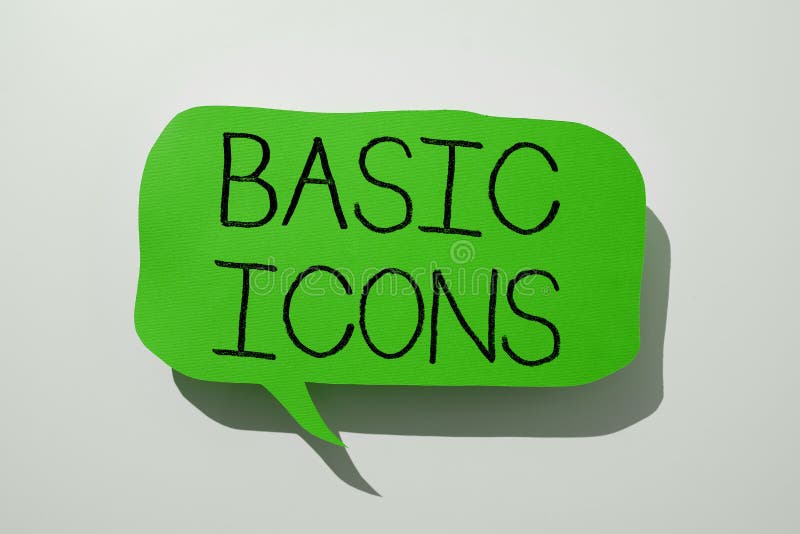 Handwriting Text Basic Icons. Concept Meaning Pictogram or Ideogram ...