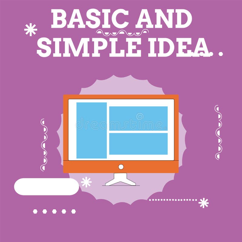 Handwriting Text Basic and Simple Idea. Concept Meaning Plain Mental ...