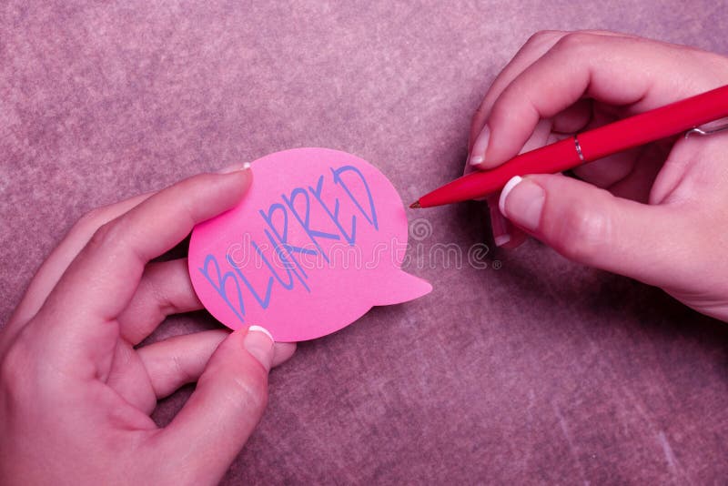 Handwriting Text Blurred. Business Overview Cannot or Unable To See ...