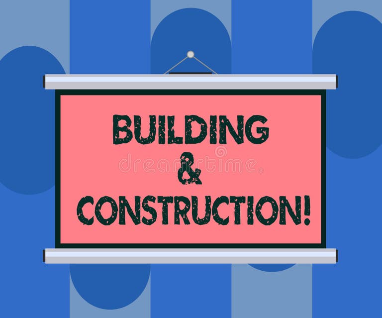 Handwriting Text Building and Construction. Concept Meaning the Work of ...