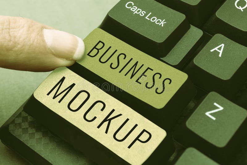 Text Sign Showing Business Mockup. Concept Meaning the Formal Written ...