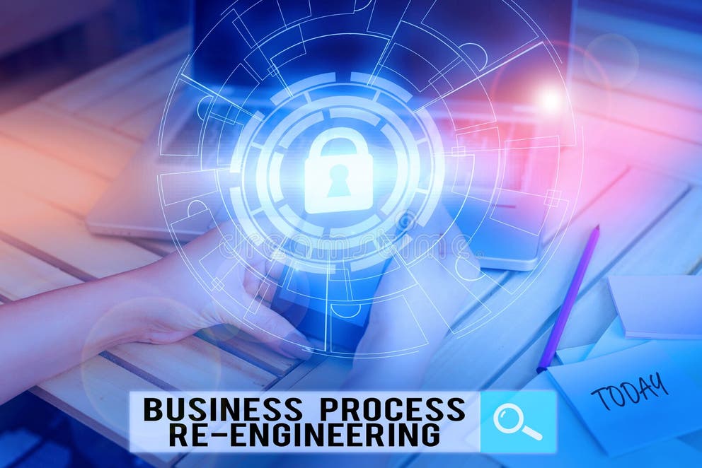 Handwriting Text Business Process Re Engineering. Concept Meaning the ...