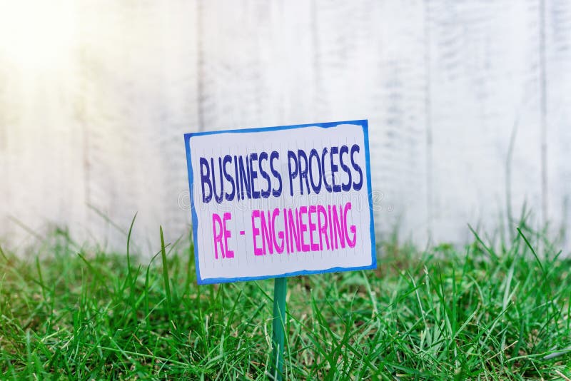 Handwriting Text Business Process Re Engineering. Concept Meaning the ...