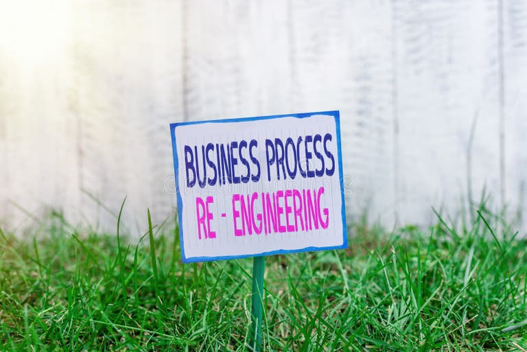 Handwriting Text Business Process Re Engineering. Concept Meaning the ...