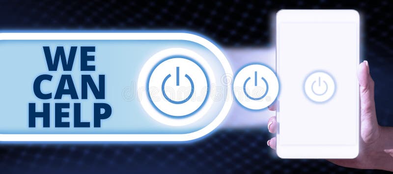 Handwriting Text we Can Help. Internet Concept Let Us Support You Give ...