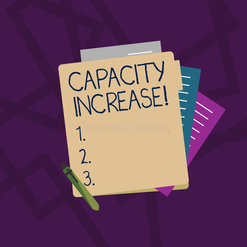 Handwriting Text Capacity Increase. Concept Meaning Meet an Actual ...