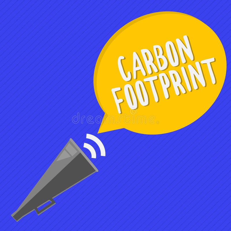 Handwriting Text Carbon Footprint. Concept Meaning Amount of Dioxide ...