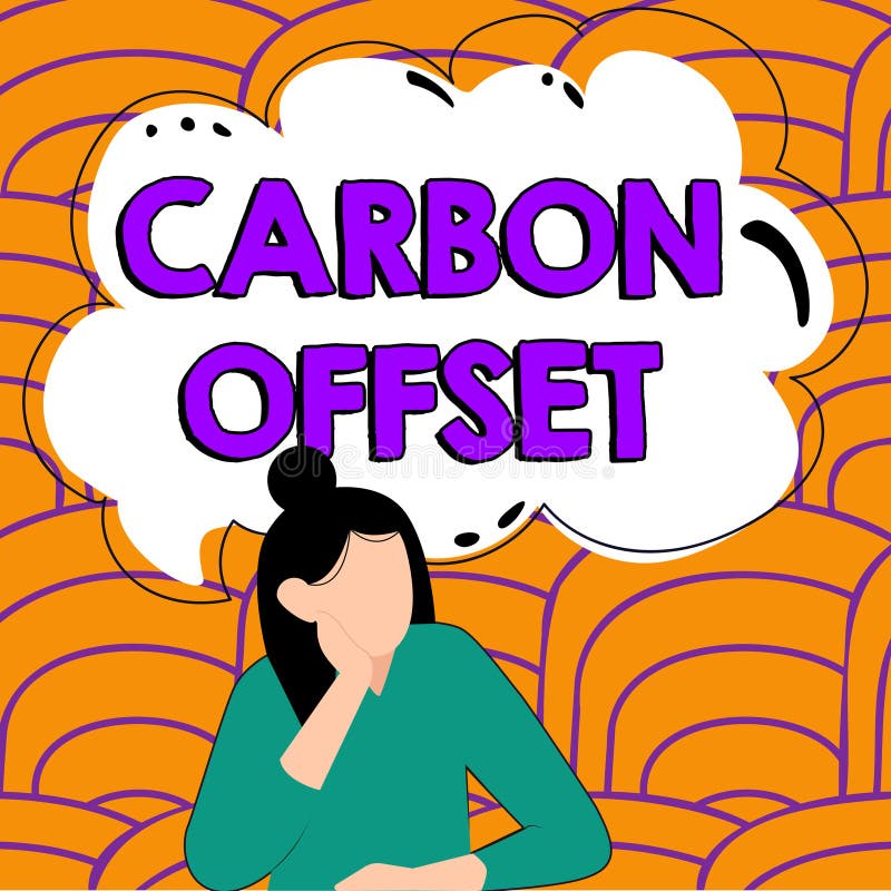 Handwriting Text Carbon Offset. Concept Meaning Reduction in Emissions ...