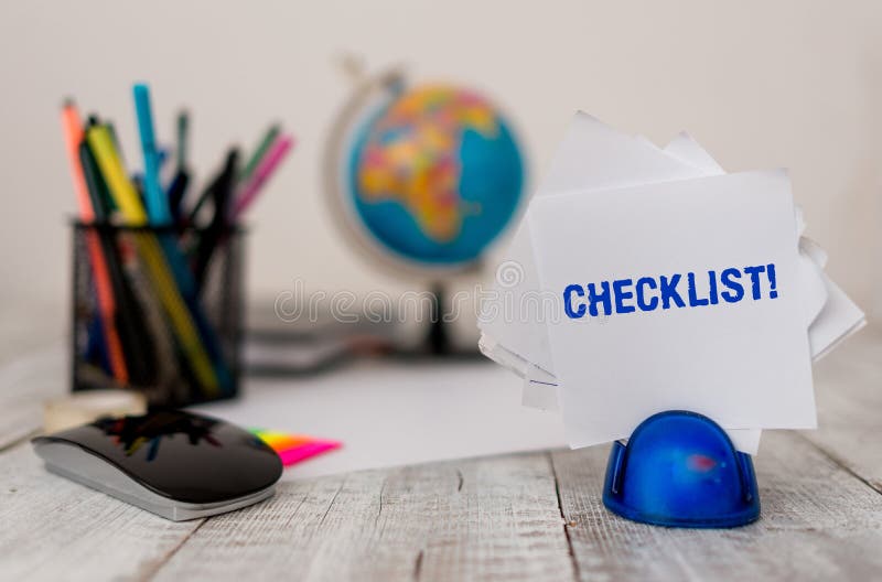 Handwriting Text Checklist. Concept Meaning List Items Required Things ...