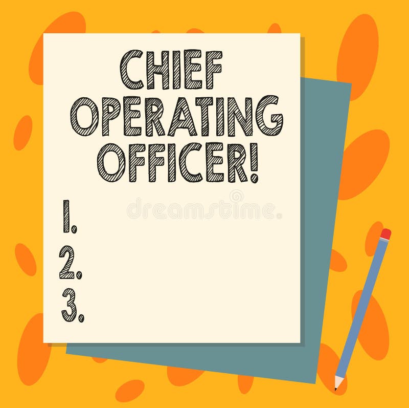 Handwriting Text Chief Operating Officer. Concept Meaning Responsible ...