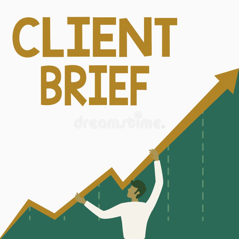 Handwriting Text Client Brief. Conceptual Photo a Documents Bounded by ...