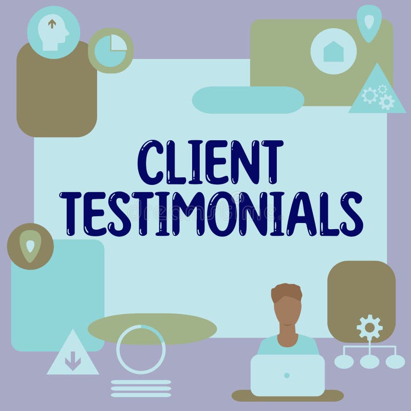 Hand Writing Sign Client Testimonials. Business Approach Written ...