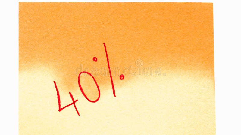 40 Handwriting Text Close Up Isolated on Orange Paper with Copy Space ...