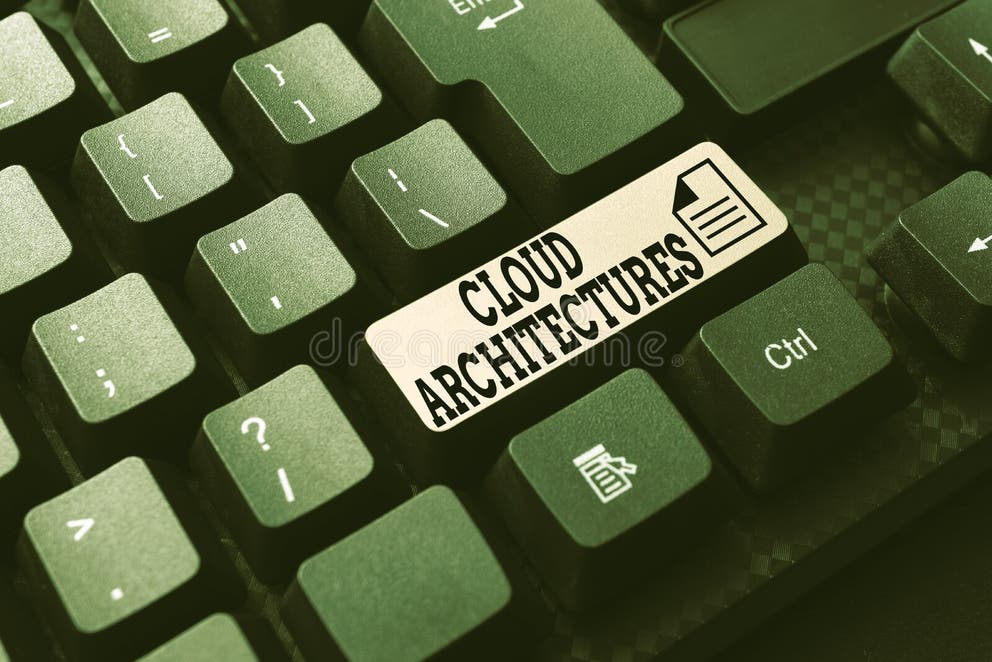 Text Sign Showing Cloud Architectures. Conceptual Photo Various Engineered Databases Softwares ...