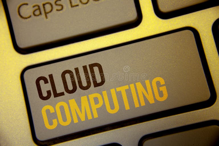 Handwriting Text Cloud Computing. Concept Meaning Online Information ...