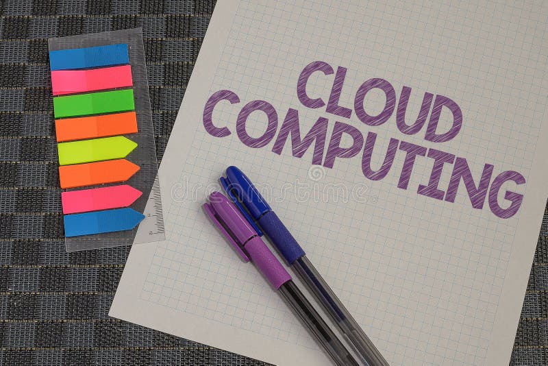 Handwriting Text Cloud Computing. Conceptual Photo Use a Network of Remote Servers Hosted on the ...