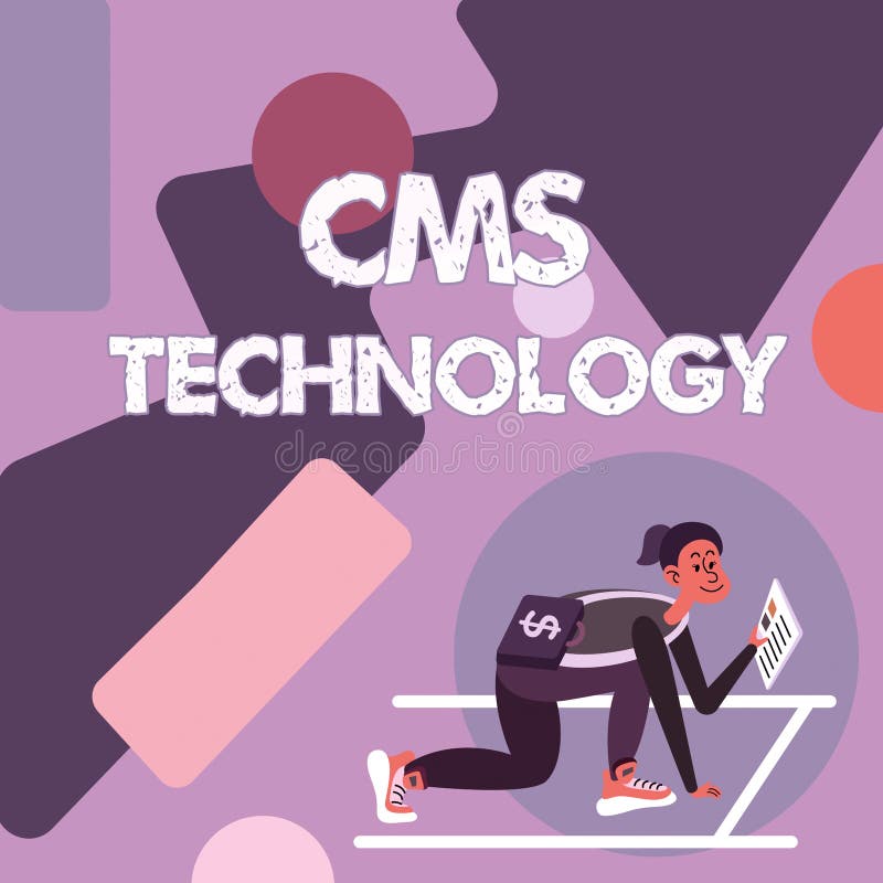 Handwriting Text Cms Technology. Business Concept Programs that are Used To Create and Manage ...