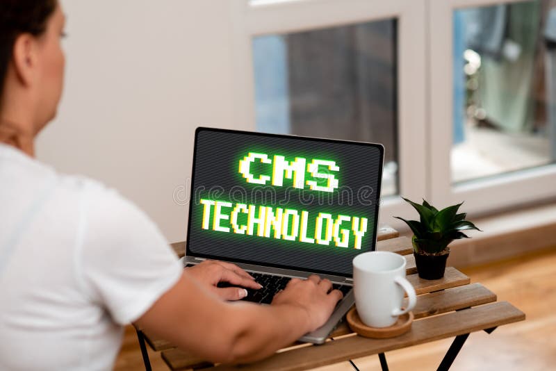 Conceptual Caption Cms Technology. Business Showcase Programs that are Used To Create and Manage ...