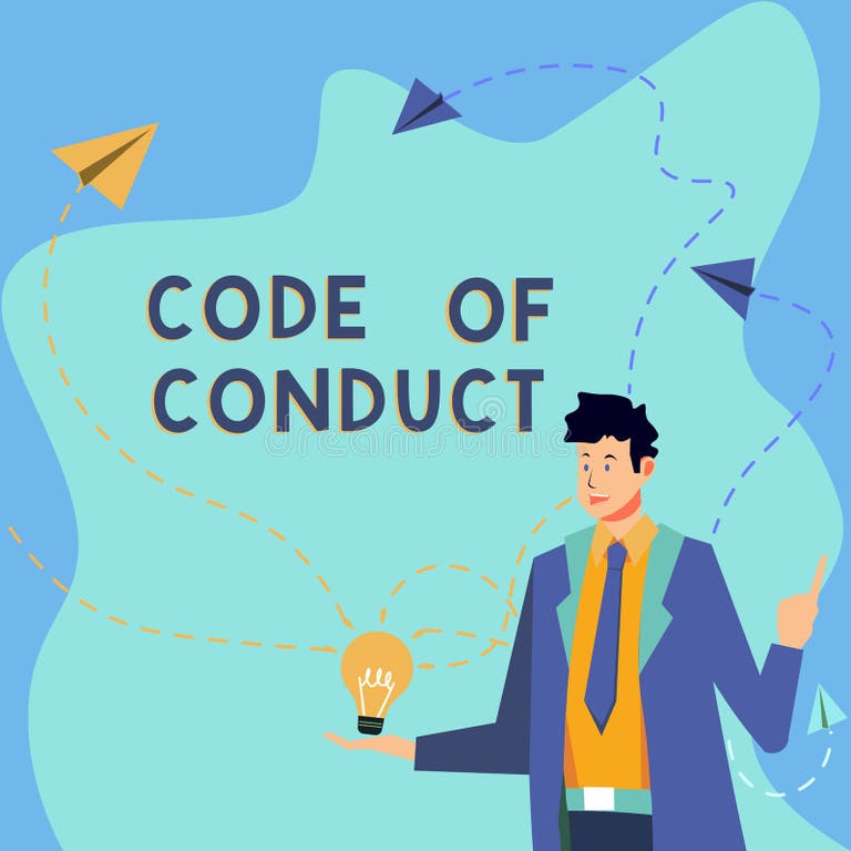 Handwriting Text Code of Conduct. Concept Meaning Ethics Rules Moral ...