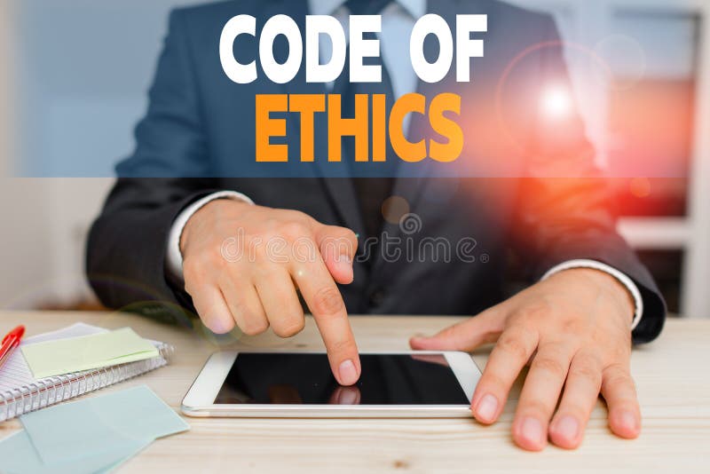 Handwriting Text Code of Ethics. Concept Meaning Basic Guide for ...