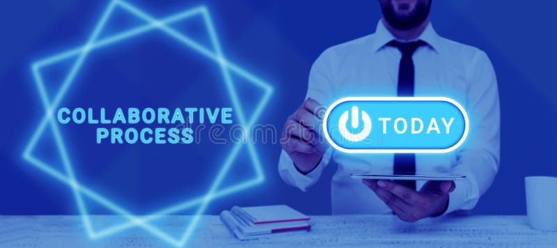 Writing Displaying Text Collaborative Process. Business Showcase People ...