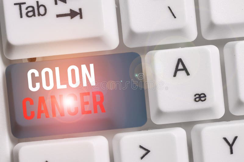 Handwriting Text Colon Cancer. Concept Meaning the Development of ...